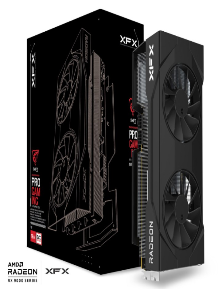 XFX Swift AMD Radeon RX 9070 OC Dual Fan Gaming Edition with 16GB GDDR6 ...
