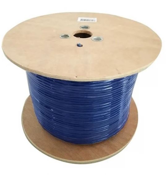 8Ware 350m CAT6 Cable Roll Blue Bare Solid Copper Twisted Core PVC ...