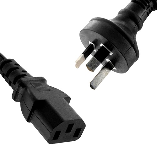 8Ware AU Power Cable 2m - Male Wall 240v PC to Female Power Socket 3pin ...