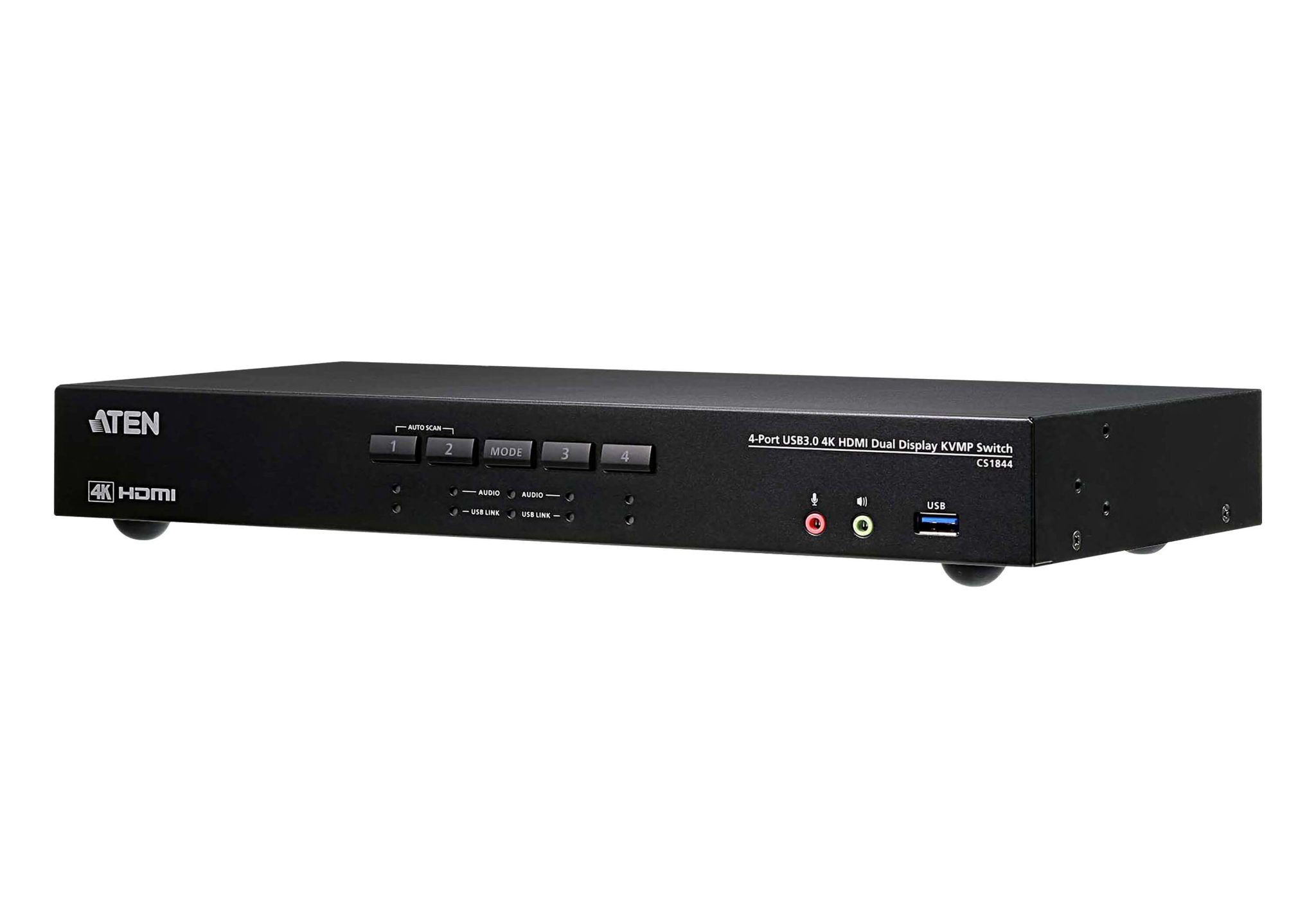 Aten Desktop KVMP Switch 4 Port Dual Display 4k HDMI w/ audio, Cables ...