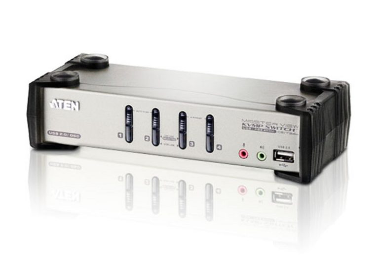 Aten Desktop KVMP Switch 4 Port Single Display VGA w/ audio & OSD, 4x ...