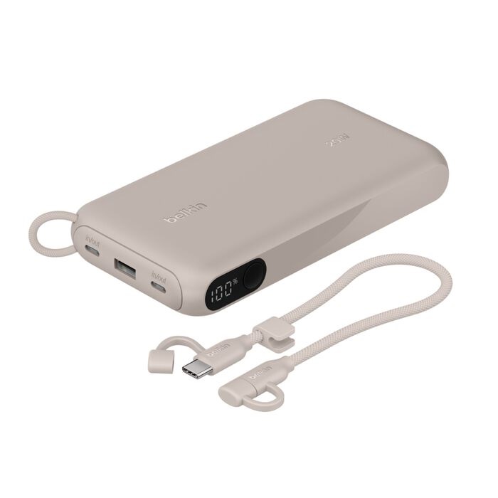Belkin BoostCharge 20K mAh Power Bank with Display + USB-C to USB-C ...