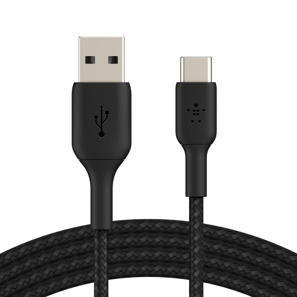 Belkin BoostCharge Braided USB-C to USB-A Cable (2M) - Black ...