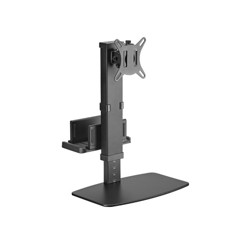 Brateck Vertical Lift Monitor Stand With Thin Client CPU Mount Fit Most ...