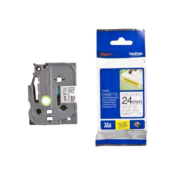 Brother 24mm Black on Yellow TZE Tape | Free Shipping