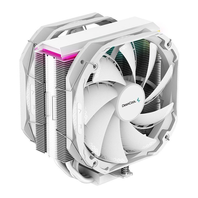 DeepCool AS500 PLUS White CPU Cooler Single Tower, Five Heat Pipe ...