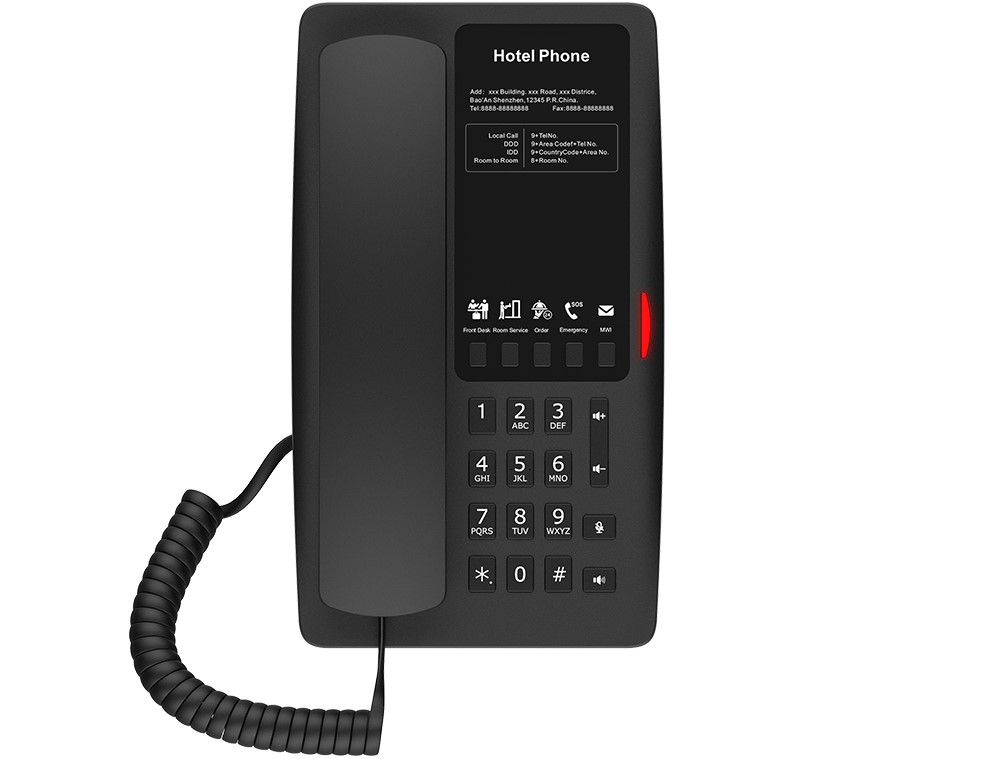 FANVIL, H4 Hotel IP Phone, Black, Cost-effective hotel IP phone, HD ...