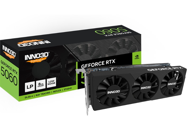 INNO3D nVidia GeForce RTX 5060 LP 8GB GDDR7, 2497MHz Boost Clock, RAM ...
