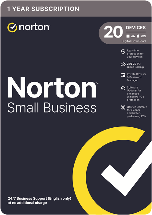 Norton Small Business 250GB AU 1 User 20 Devices 12 Months, Digital Key ...