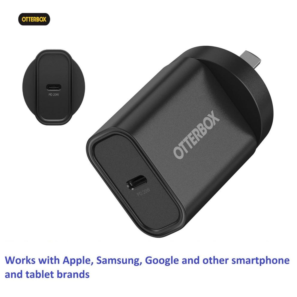 OtterBox 20W USB-C (Type I) PD Fast Wall Charger - Black (78-81350 ...