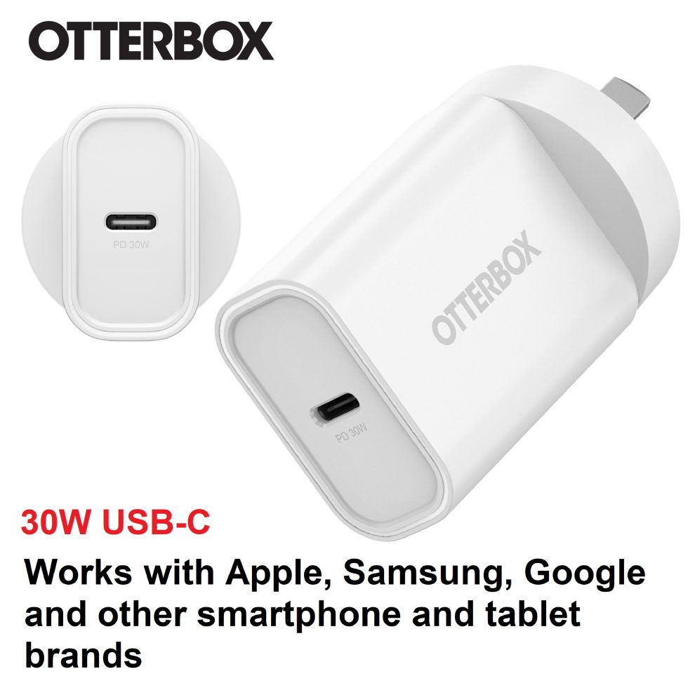 OtterBox 30W USB-C (Type I) PD Fast Wall Charger - White (78-81353 ...