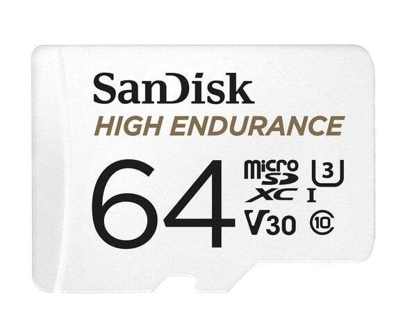 SanDisk High Endurance 64GB microSD 100MB/s 40MB/s 5K hrs 4K UHD C10 U3 ...