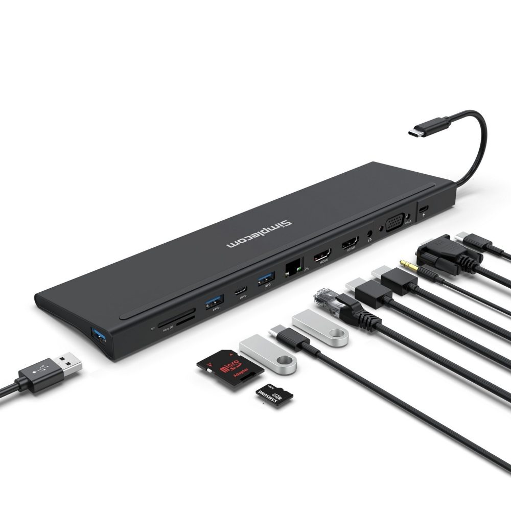 Simplecom CHN622 USB-C 12-in-1 Multiport Docking Station Laptop Stand ...