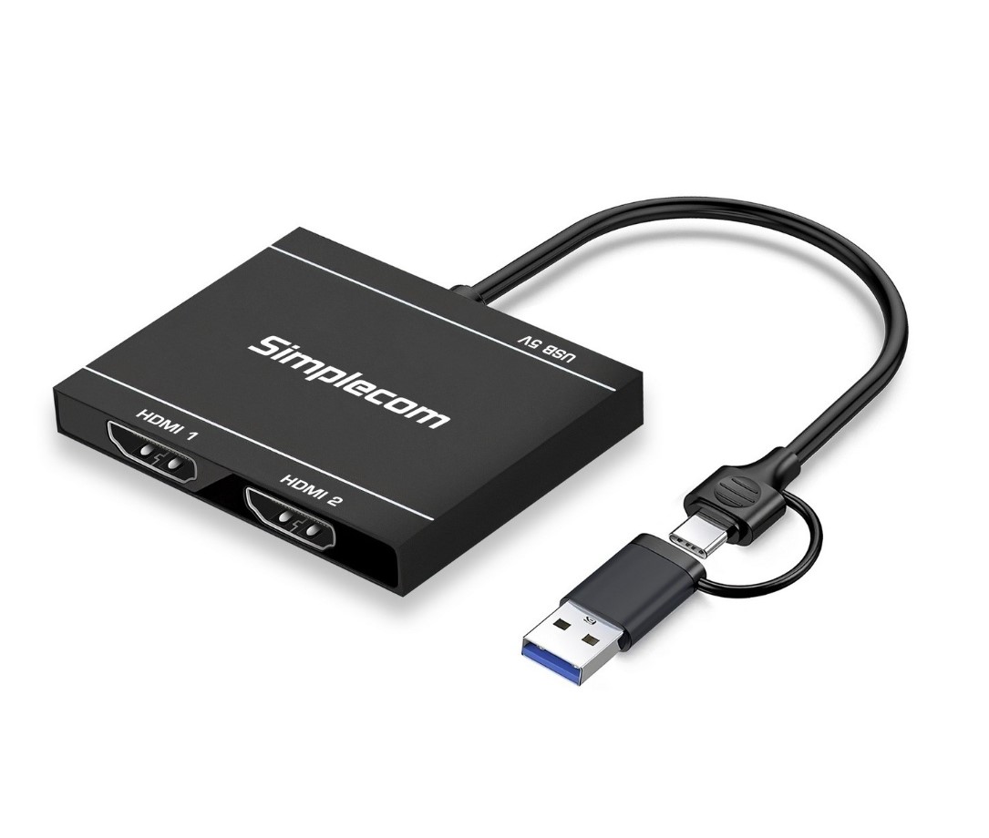 Simplecom DA327 USB 3.0 or USB-C to Dual HDMI Display Adapter for 2x ...