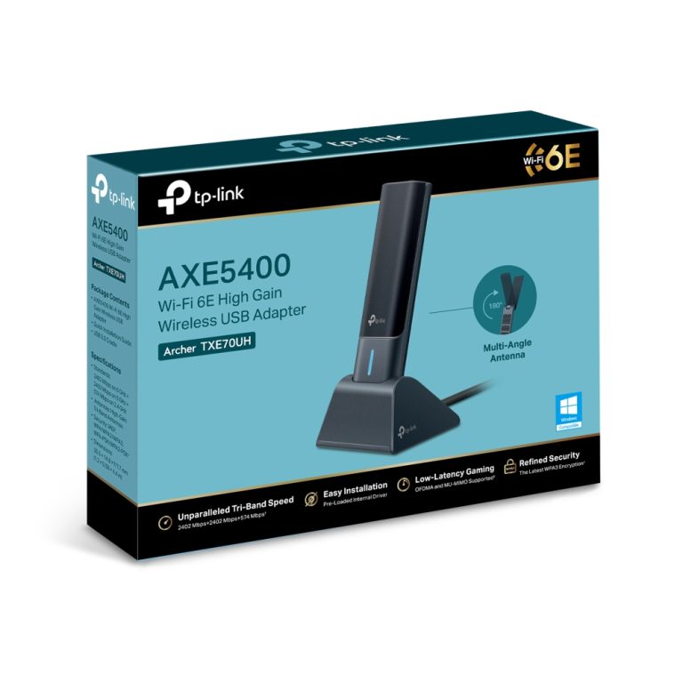 TP-Link Archer TXE70UH AXE5400 Wi-Fi 6E High Gain Wireless USB Adapter ...