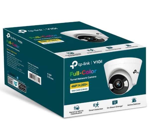 TP-Link VIGI 4MP C440I(4mm) IR Turret Network Camera,4mm Lens, Corridor ...