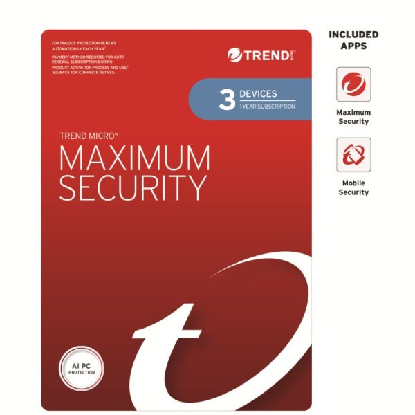 Trend Micro Maximum Security (1 Device) 2 Year Retail Mini Box Auto ...