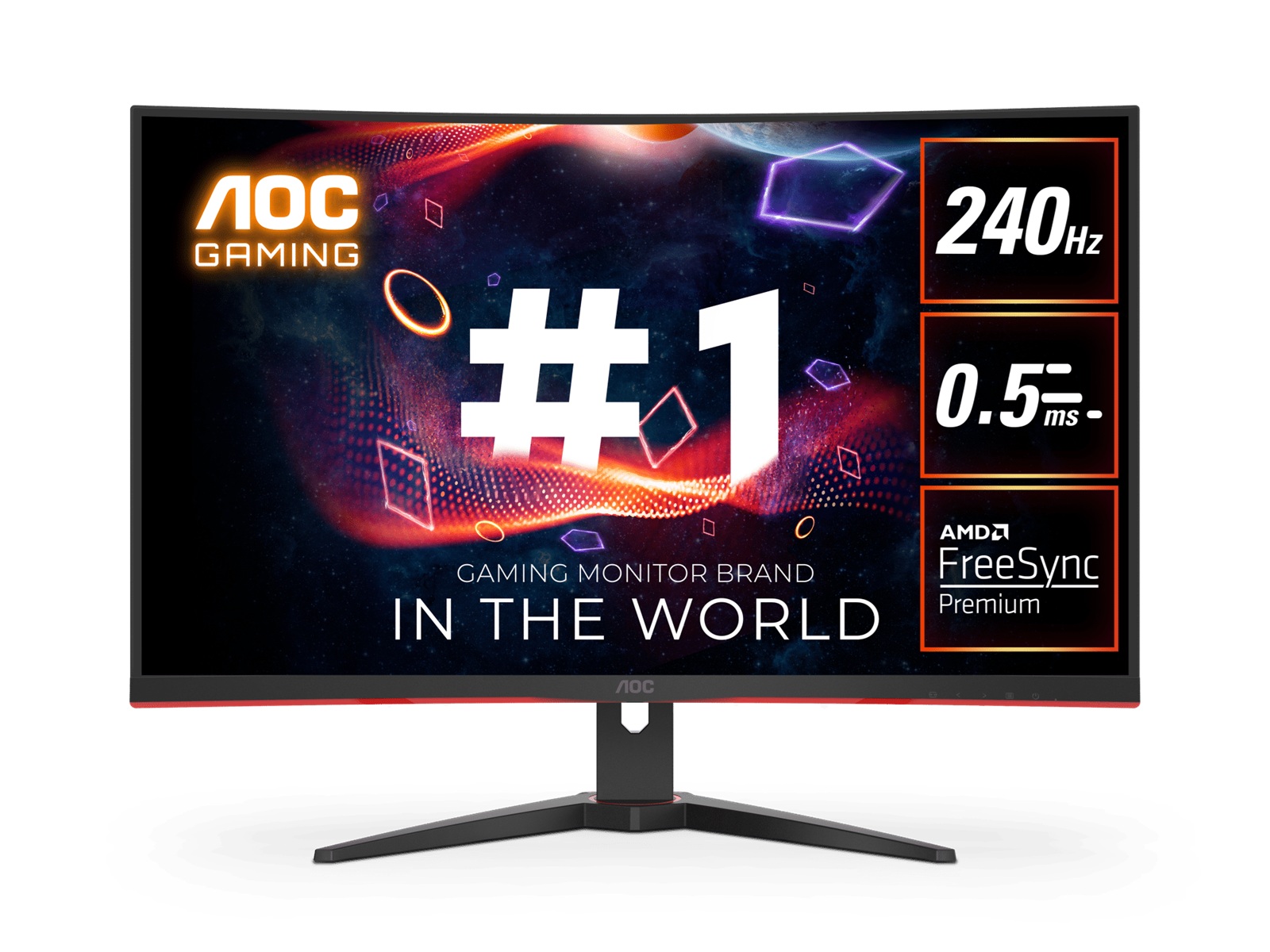 AOC 31.5' Curved Monitor (C32G2ZE) – FHD 240Hz VA, 0.5ms, 1500R curve ...